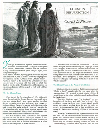 Christ's Article Issues From 1 - 8 | Good News Unlimited