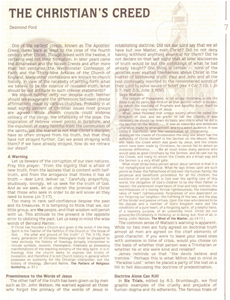 The Christians's Creed | Good News Unlimited