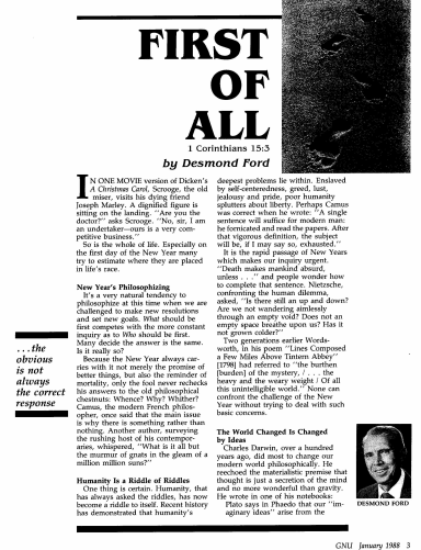 First Of All | Good News Unlimited